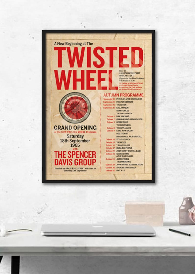 TWISTED WHEEL Club REIMAGINED A3 Size Poster. - Etsy