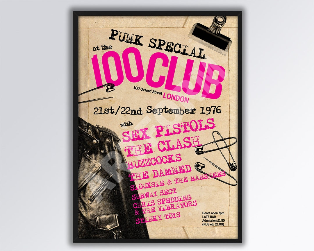 PUNK SPECIAL 100 Club 1976 Reimagined A3 Poster - Etsy
