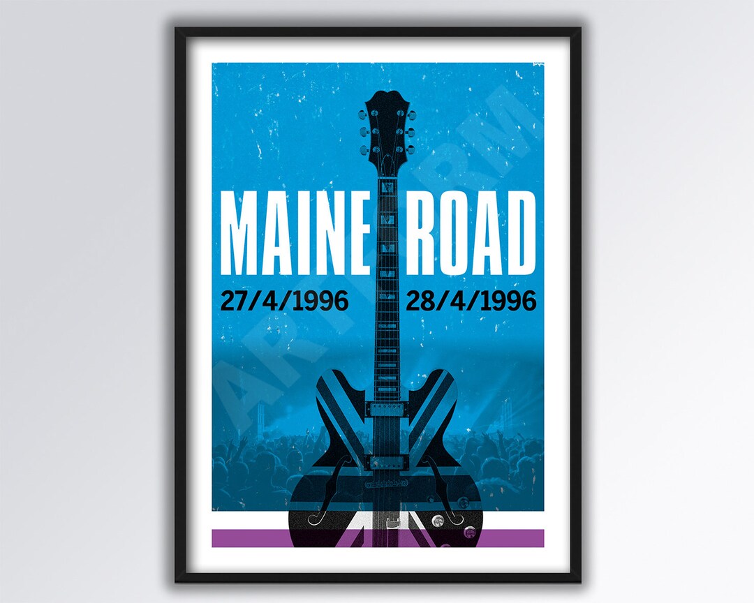 OASIS Inspired MAINE ROAD Poster A3 Size. - Etsy