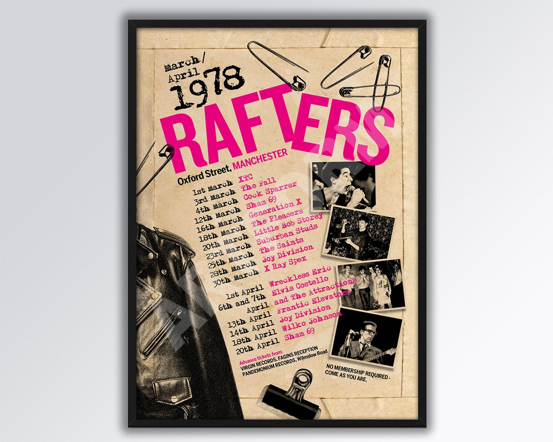Rafters Manchester 1978 Reimagined Poster A3 - Etsy