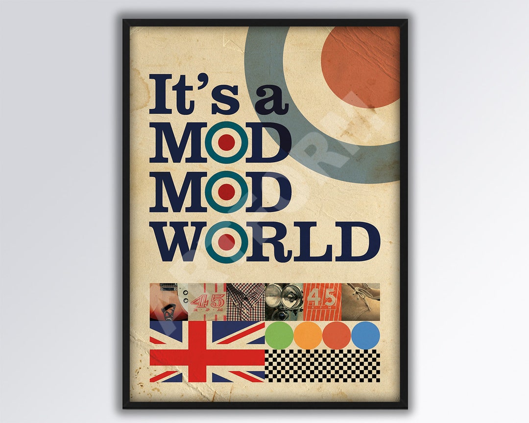 It's a Mod Mod World A3 Print - Etsy UK