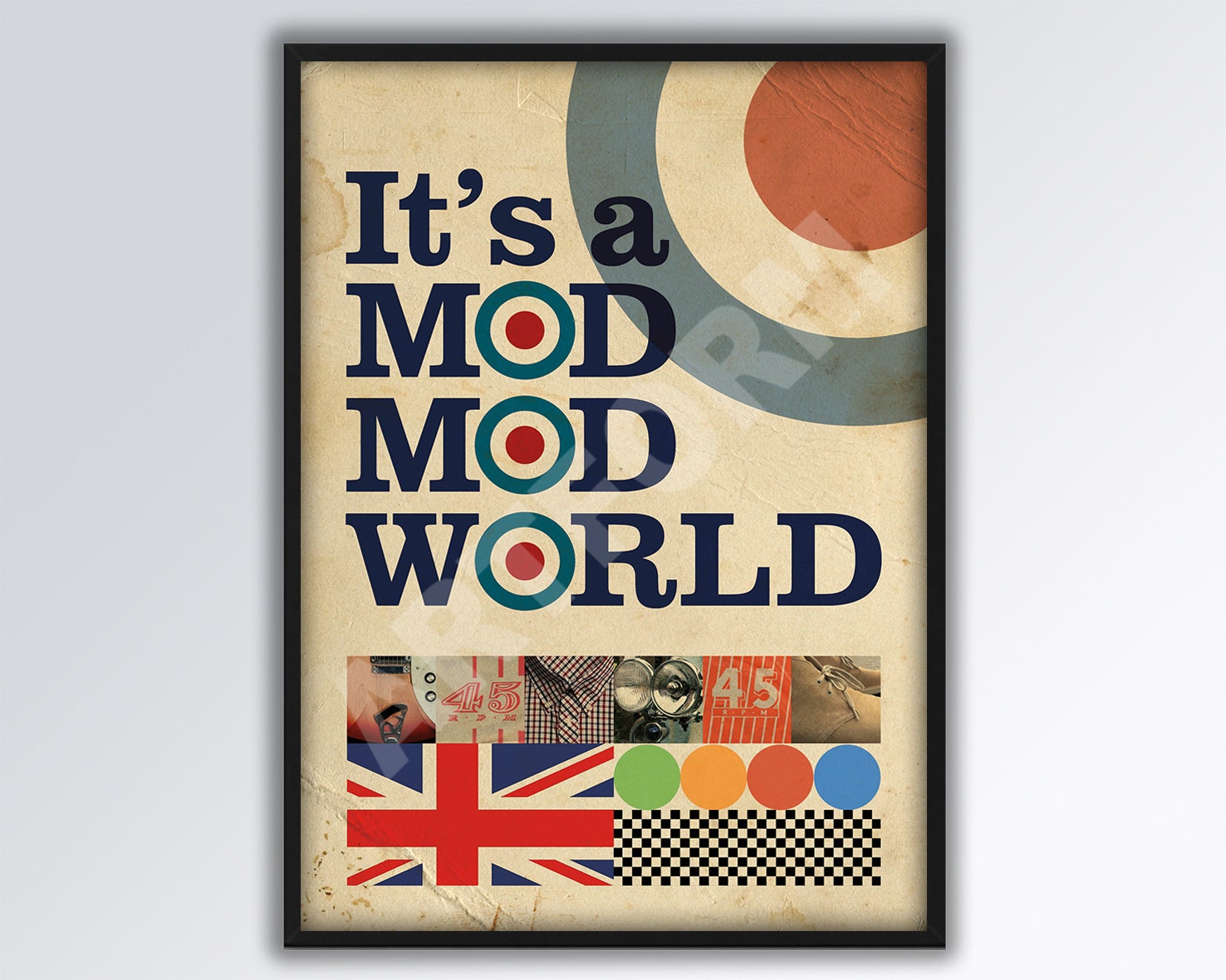 It's a Mod Mod World A3 Print - Etsy UK