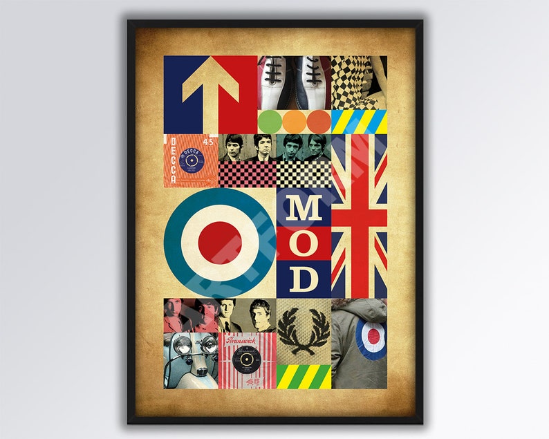 MOD Pop Art Style A3 Print - Etsy UK
