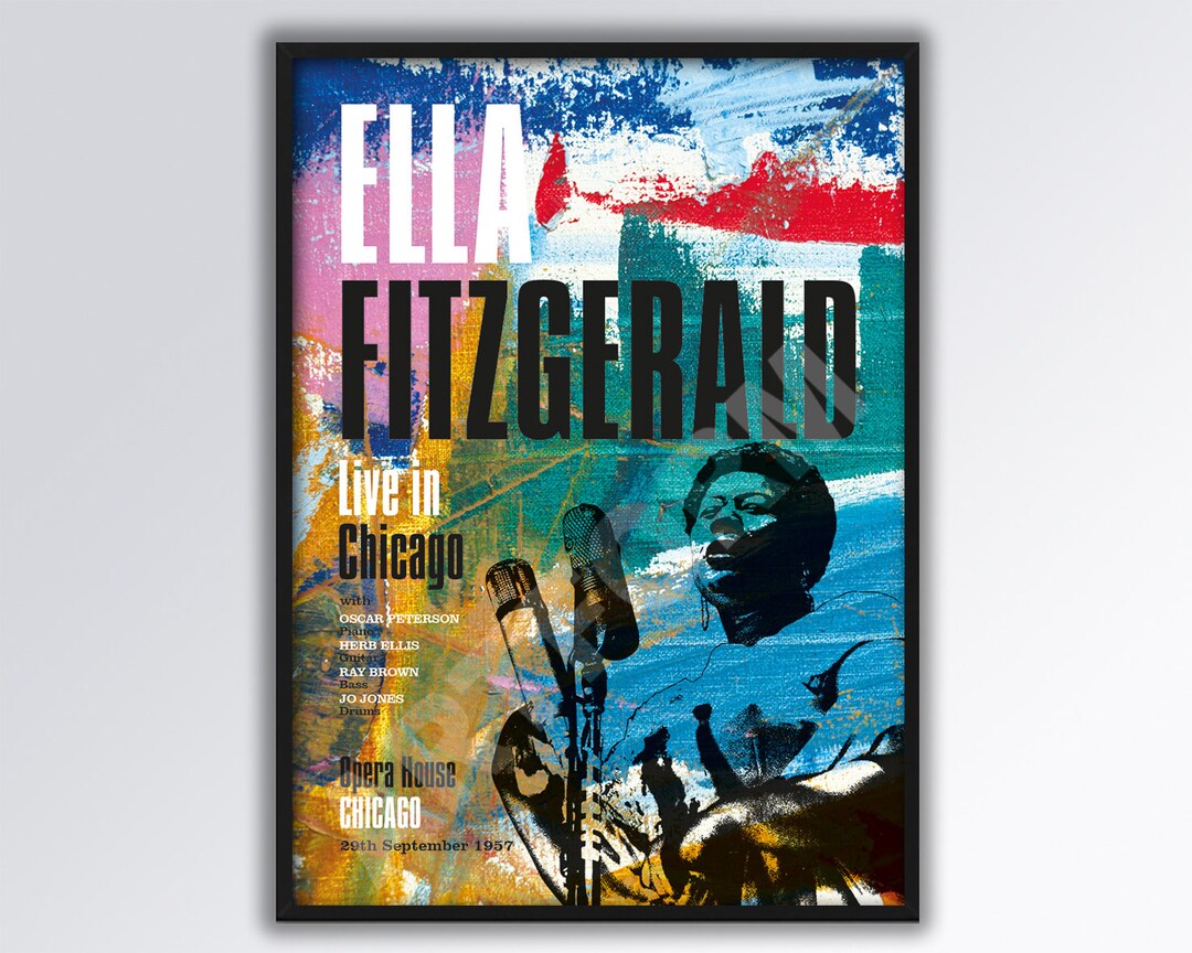 ELLA FITZGERALD Live in Chicago REIMAGINED Poster A3 Size. - Etsy