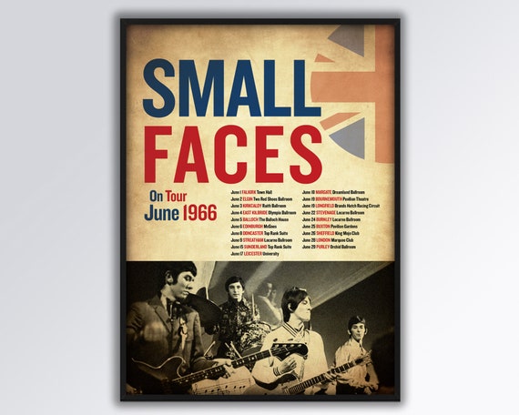 SMALL FACES REIMAGINED 1966 Tour Poster A3 Size. | Etsy UK