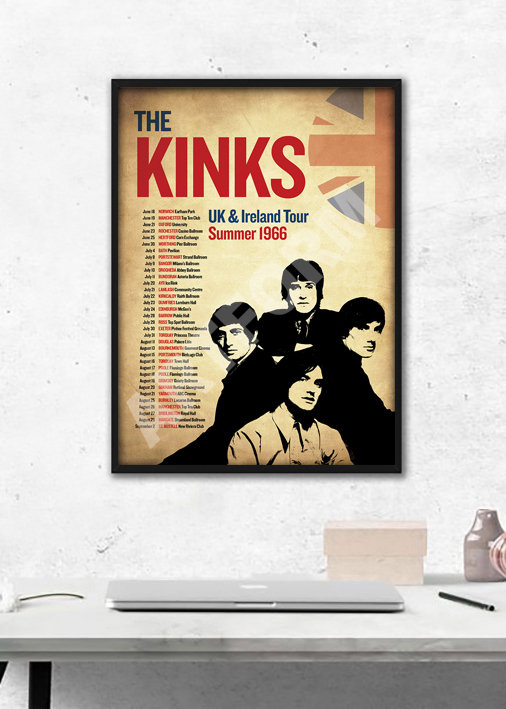 THE KINKS REIMAGINED 1966 Tour Poster A3 Size. | Etsy UK
