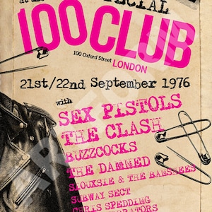 PUNK SPECIAL 100 Club 1976 Reimagined A3 Poster - Etsy UK
