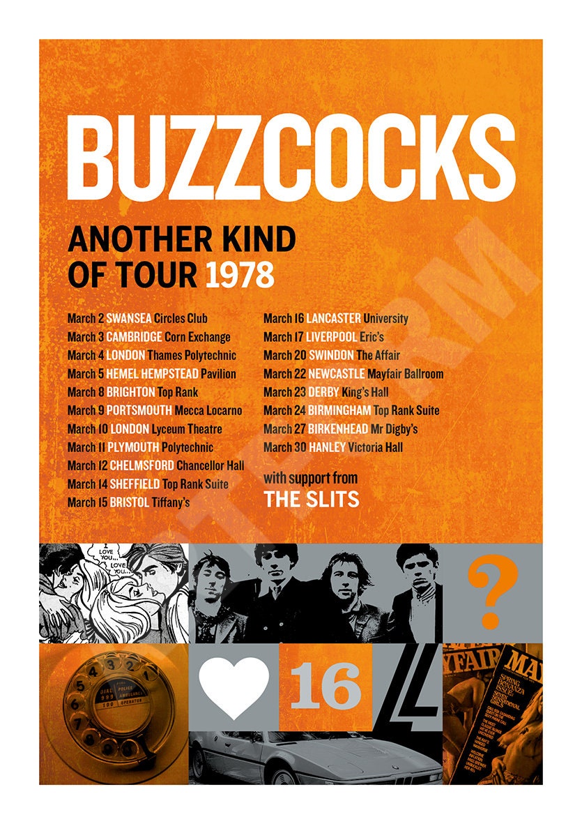 BUZZCOCKS REIMAGINED 1978 Tour Poster sold by Eric Benson | SKU 40343734 | Printerval