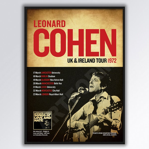 Leonard Cohen Art - Etsy