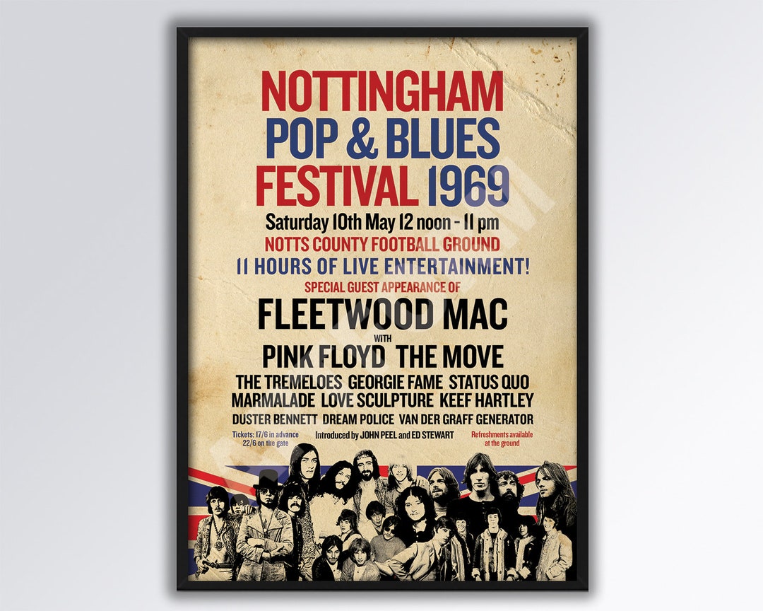 NOTTINGHAM POP & BLUES Festival 1969 Reimagined A3 Size Poster. - Etsy