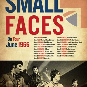 SMALL FACES REIMAGINED 1966 Tour Poster A3 Size. Mod. 1960s Music. Dad ...