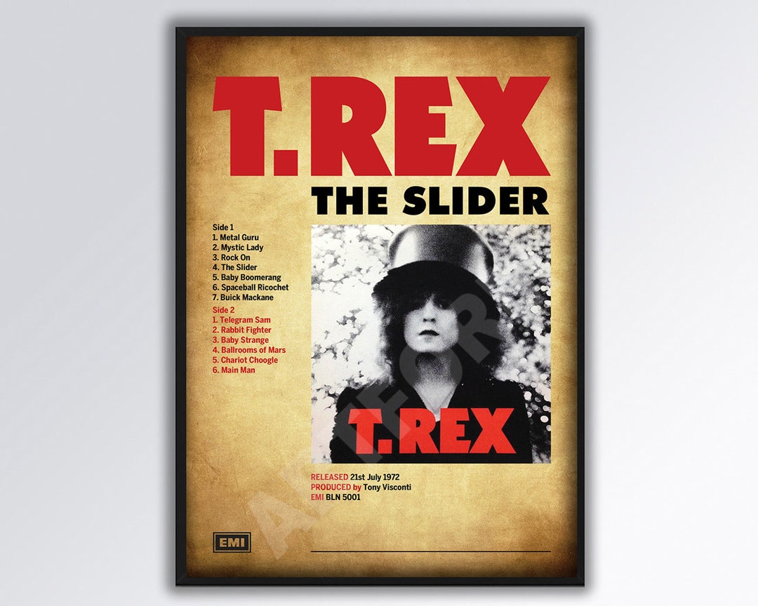 T.REX MARC BOLAN the Slider Album Poster/print - Etsy UK