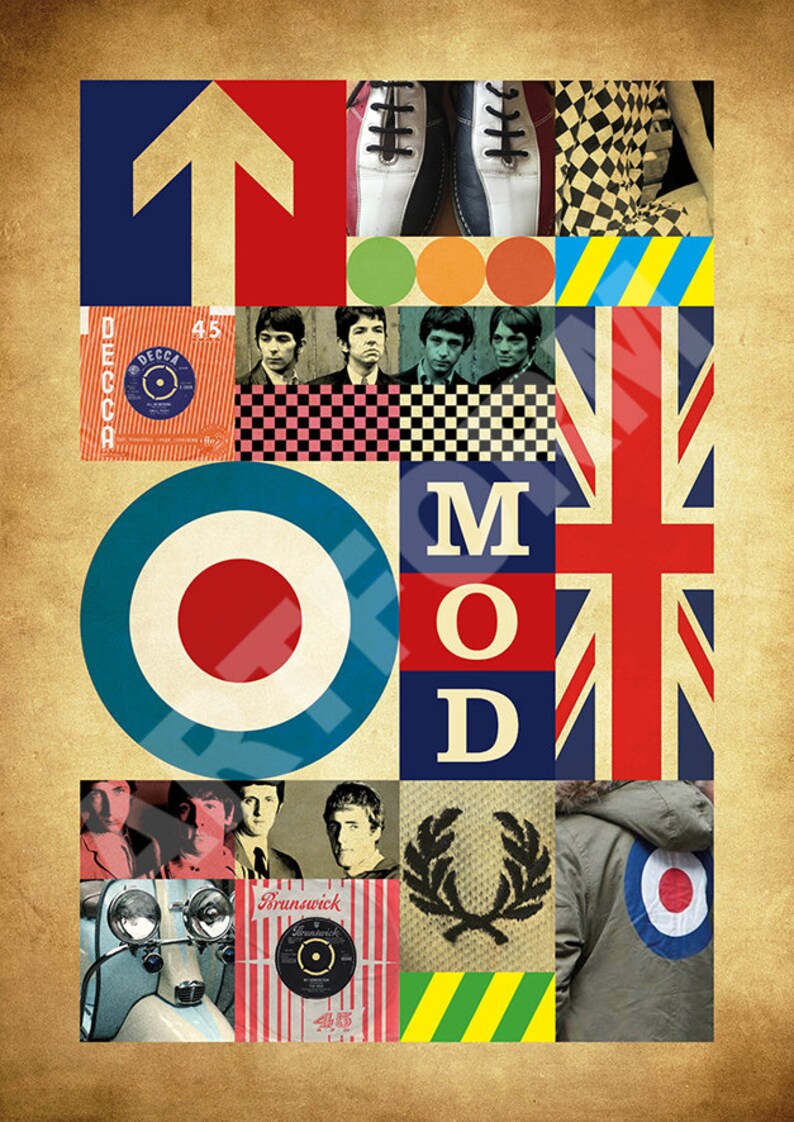 MOD Pop Art Style A3 Print - Etsy UK