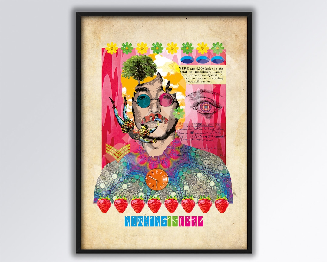 JOHN LENNON ‘nothing is Real’ A3 Size Print. - Etsy
