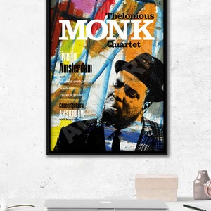 THELONIOUS MONK Quartet Live in Amsterdam Reimagined Poster A3 Size ...