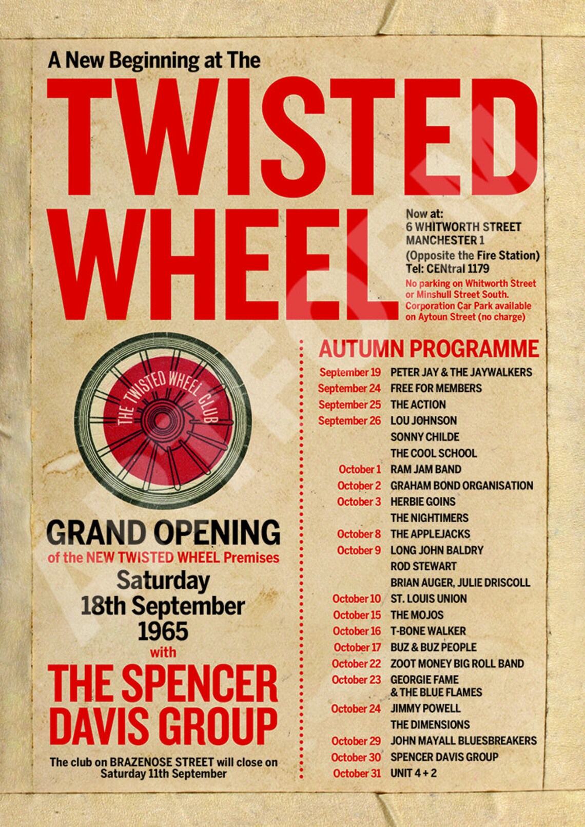 TWISTED WHEEL Club REIMAGINED A3 Size Poster. - Etsy