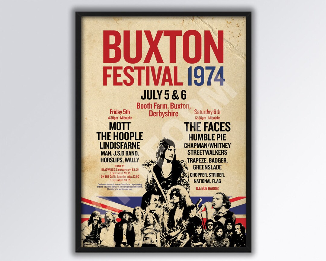BUXTON FESTIVAL 1974 REIMAGINED A3 Size Poster. - Etsy UK