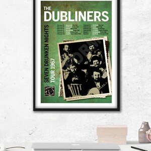 THE DUBLINERS REIMAGINED Tour Poster A3 Size. the Pogues. Luke Kelly ...