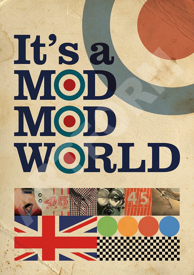 It's a Mod Mod World A3 Print - Etsy UK