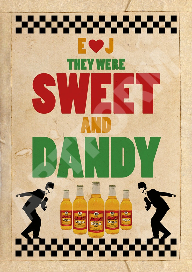 Ska Wall Art. Sweet and Dandy Ska Classic A3 Size Print Two Tone - Etsy