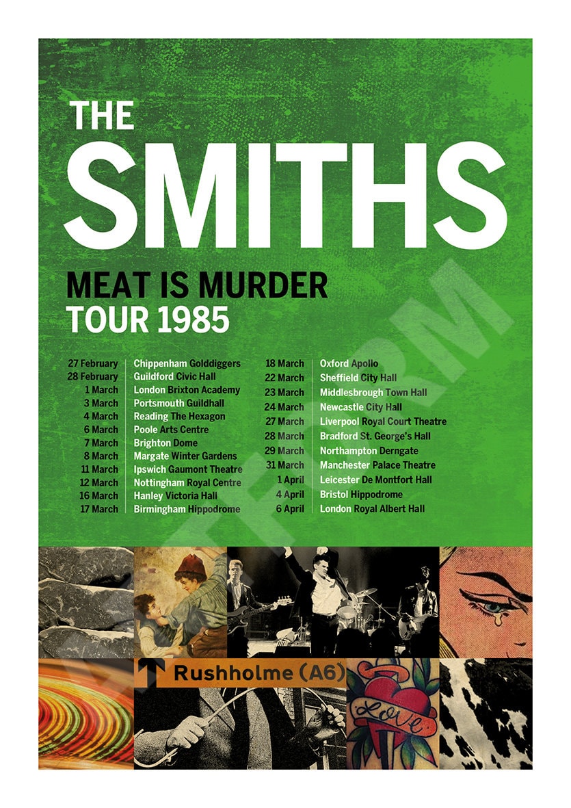 THE SMITHS Reimagined 1985 UK Tour Poster, Póster de Banda Rock The ...