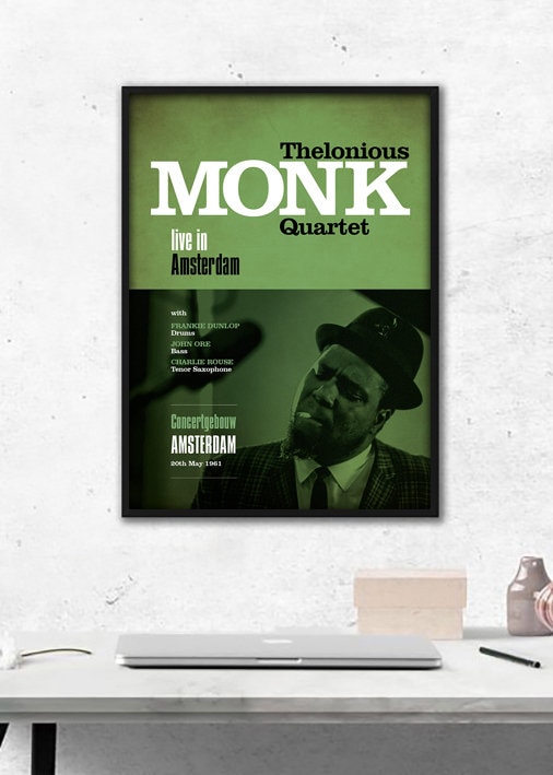 THELONIOUS MONK Quartet Live in Amsterdam Reimagined Poster A3 | Etsy