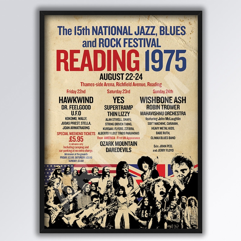 Reading Festival 1983 Line Up - Etsy New Zealand