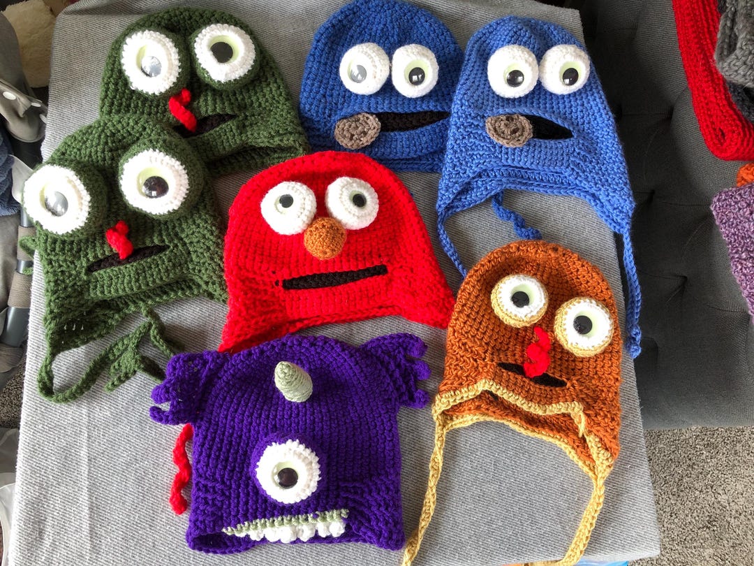 Googly-eyed Crochet Character Hats for Children, Including Frogs ...
