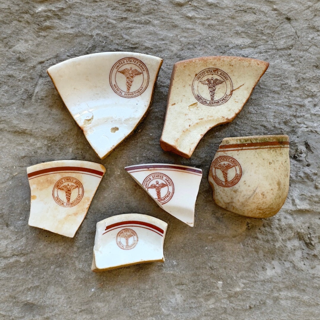 Vintage Pottery Shards: US Army Medical Caduceus Logo, Potomac River ...