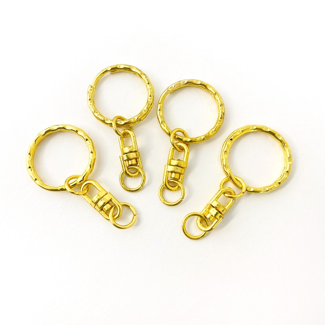Key Chains Split Ring & Swivel Connector Gold Tone Vintage 1980s Supply ...
