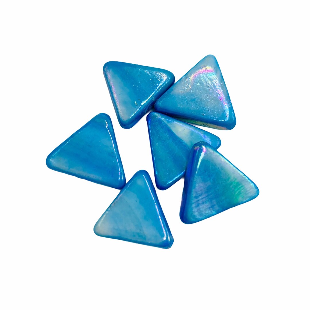 Shell Triangle Beads Dyed Ocean Blue 15mm Mother of Pearl Lot of 6 - Etsy
