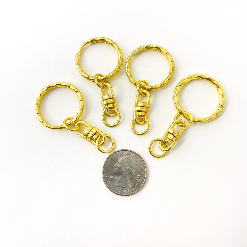 Key Chains Split Ring & Swivel Connector Gold Tone - Etsy