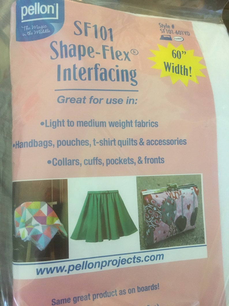 Pellon Packaged Sf101 Shape-flex Interfacing. Sealed Package 60x1 Yard ...