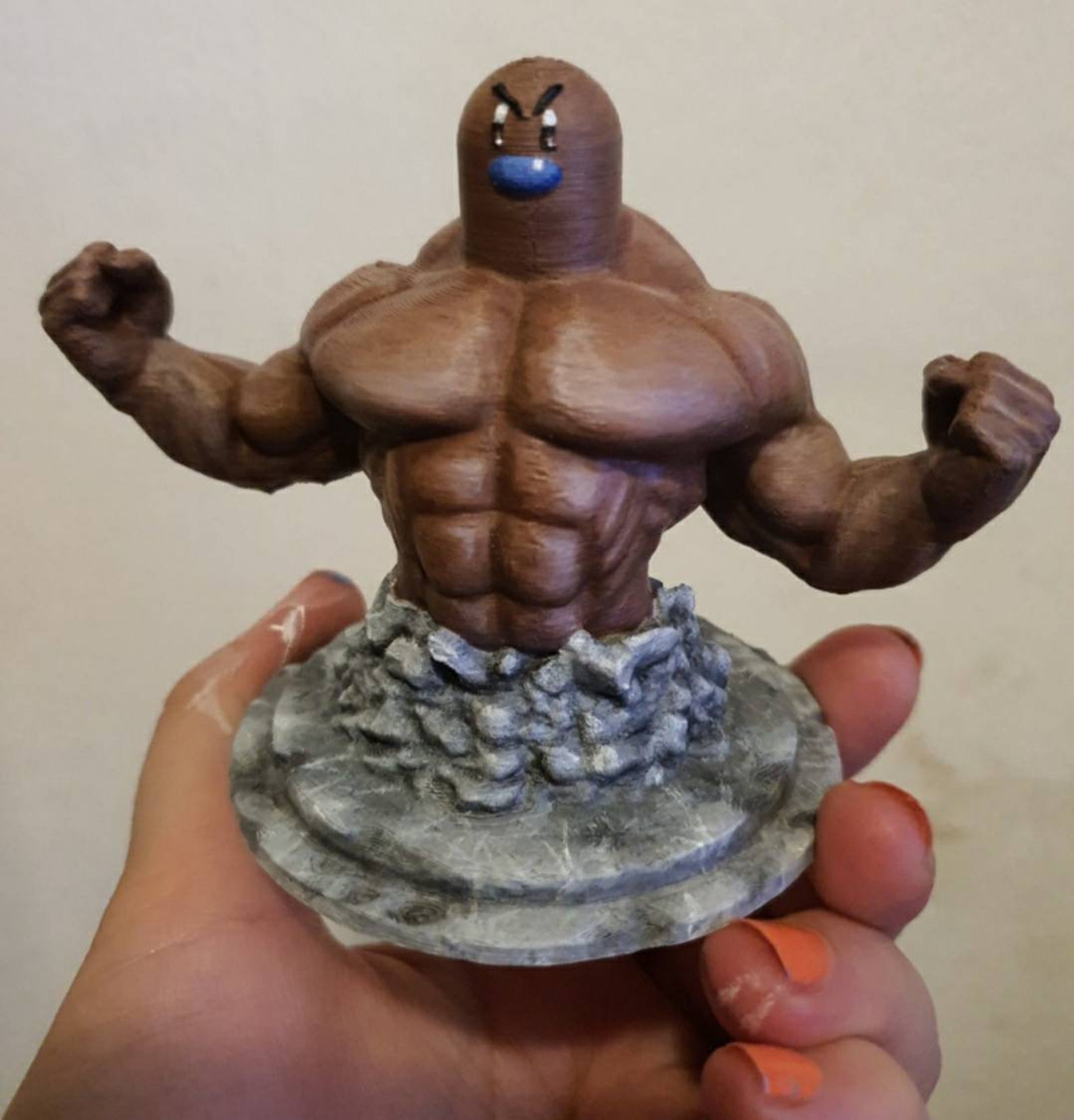 9cm Ultra Swole Diglett Figure 3D Printed Pokemon Resin | Etsy
