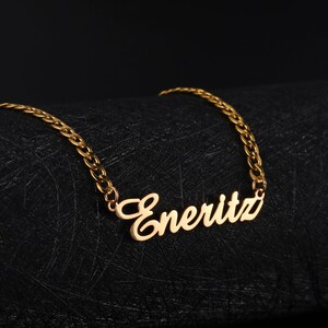Curb Chain Name Necklace • Custom Name Necklace • Name Necklace •gift ...
