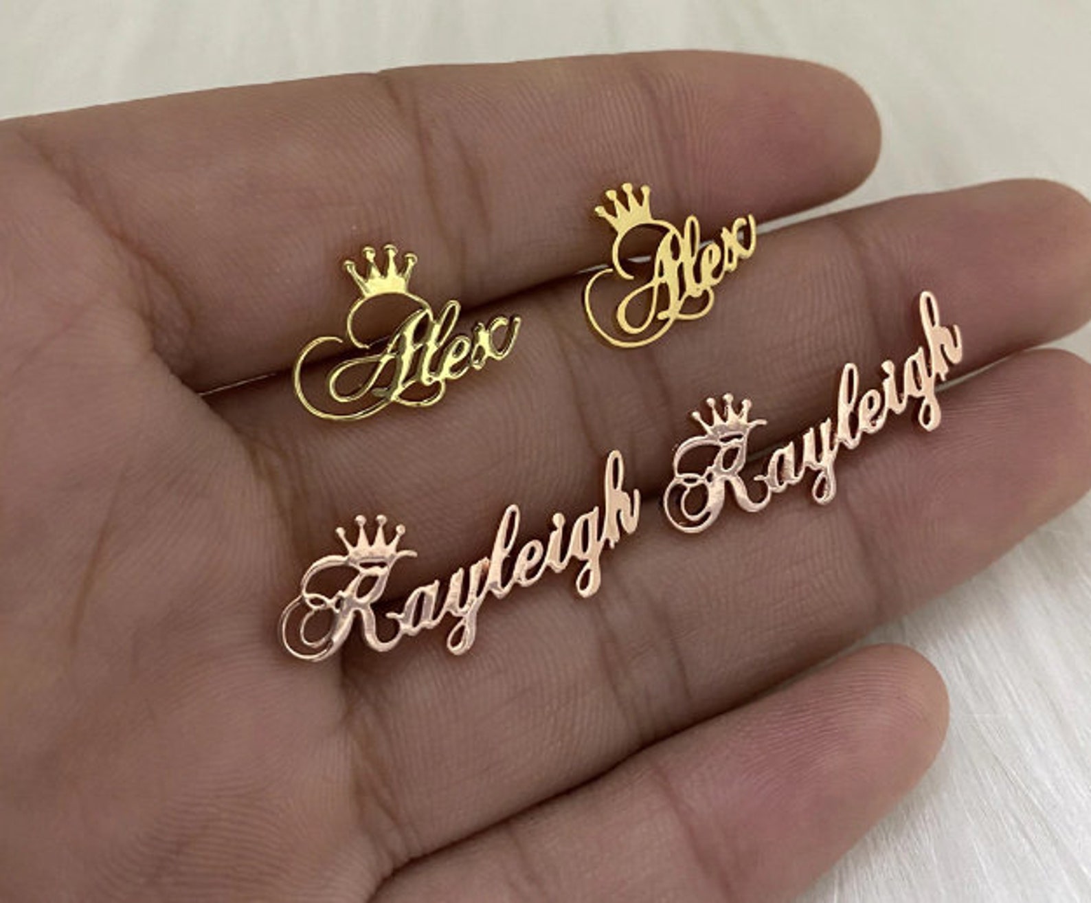 Name Earrings Stud Earrings Custom Name Earrings - Etsy