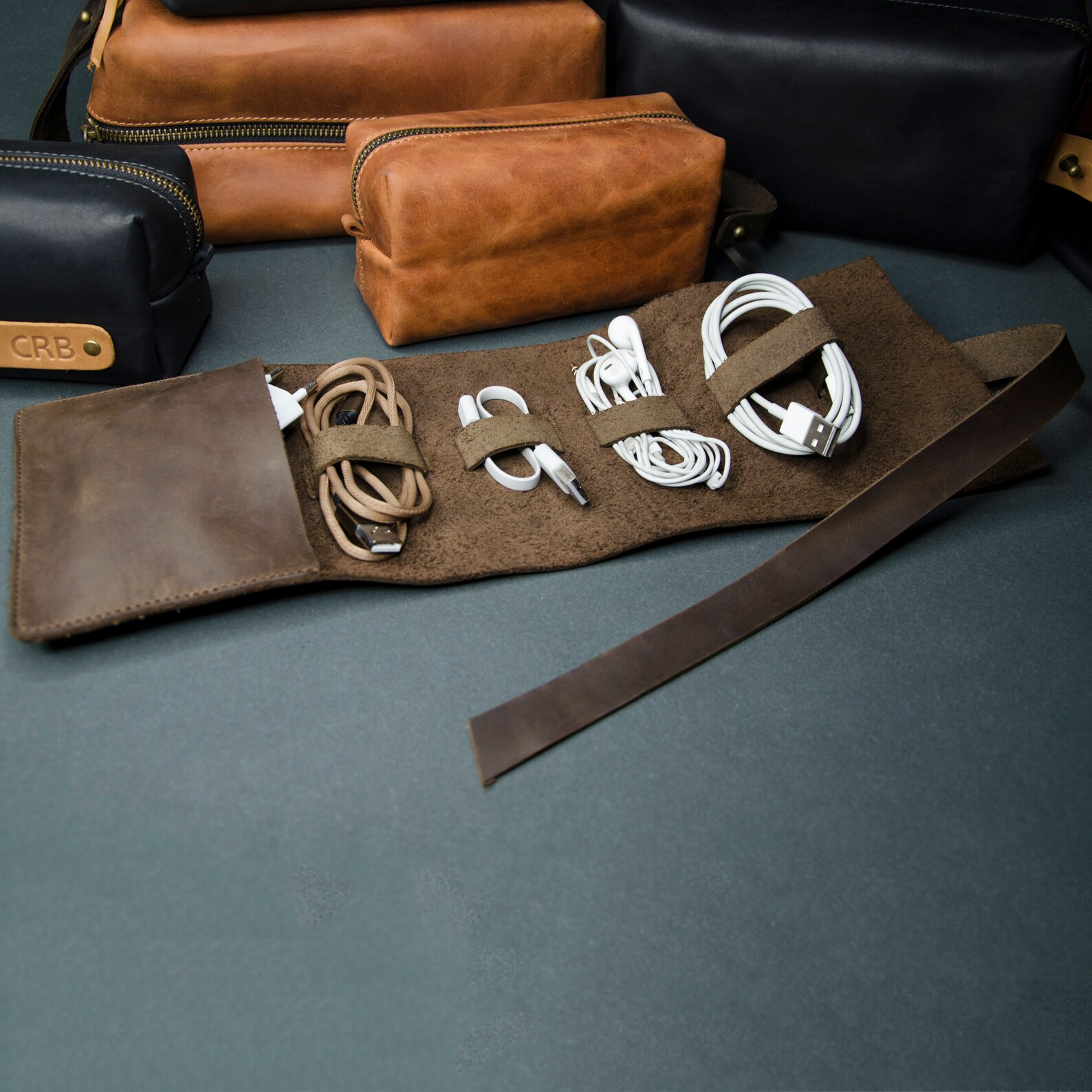 Personalized Leather Cable Holder Leather Cord Organizer - Etsy