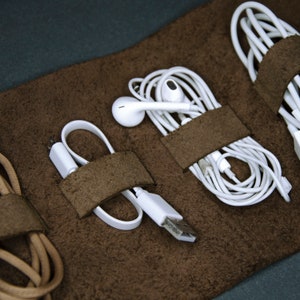 Personalized Leather Cable Holder Leather Cord Organizer - Etsy