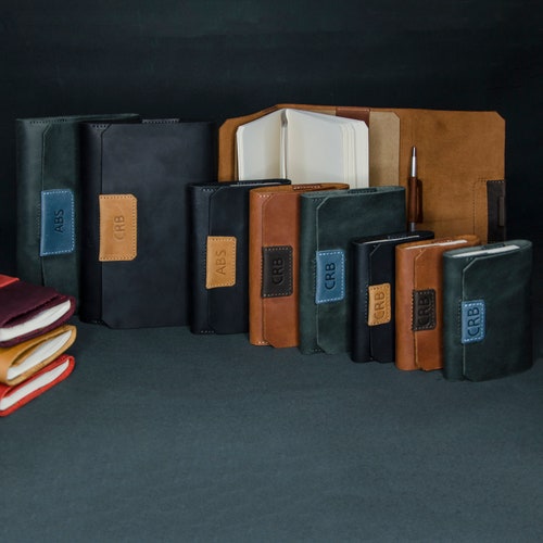 Personalized Leather Notebook Cover Refillable Journal Cover - Etsy