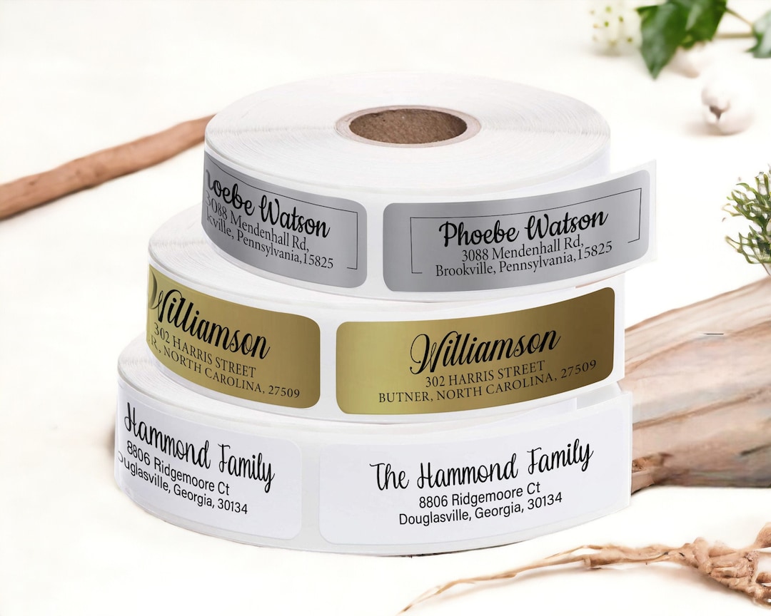 Return Address Labels, Custom Address Labels, Clear & White Address ...