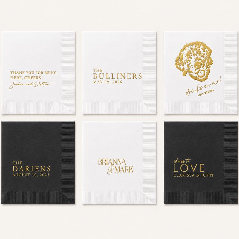 Minimalist Custom Napkins - Etsy