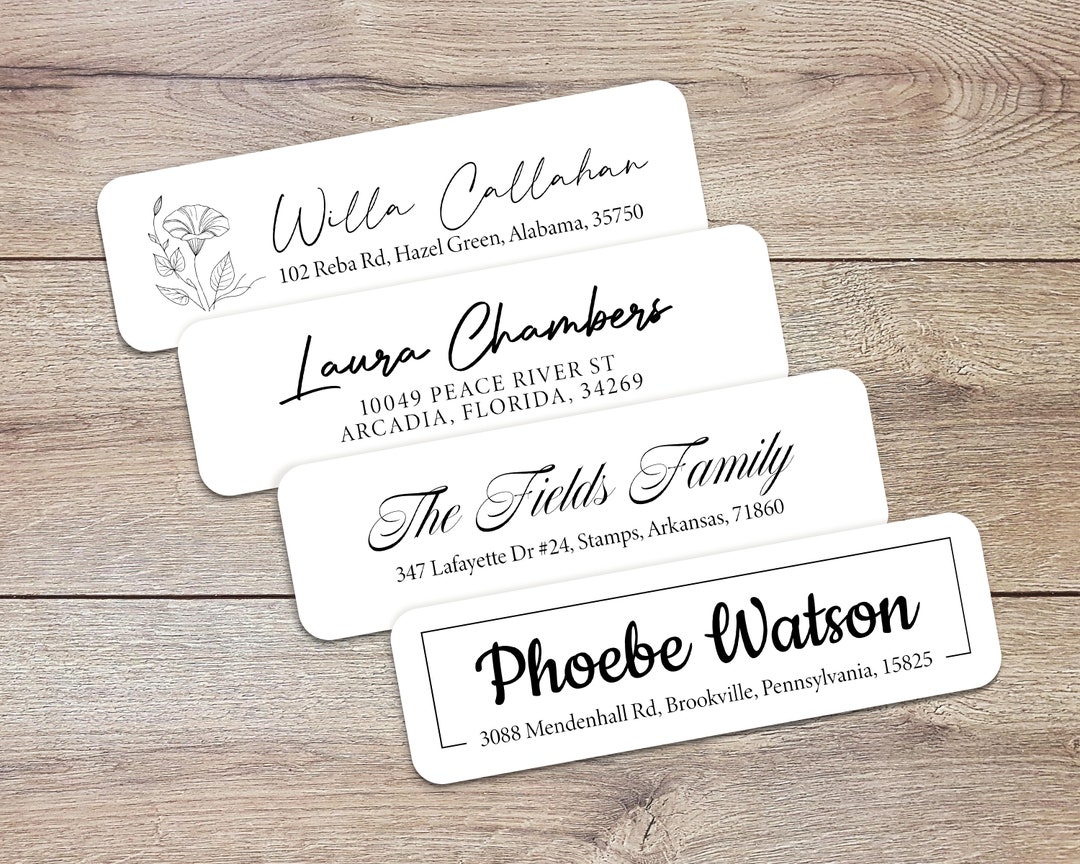 Return Address Labels, Best Quality, Address Stickers, Calligraphy ...