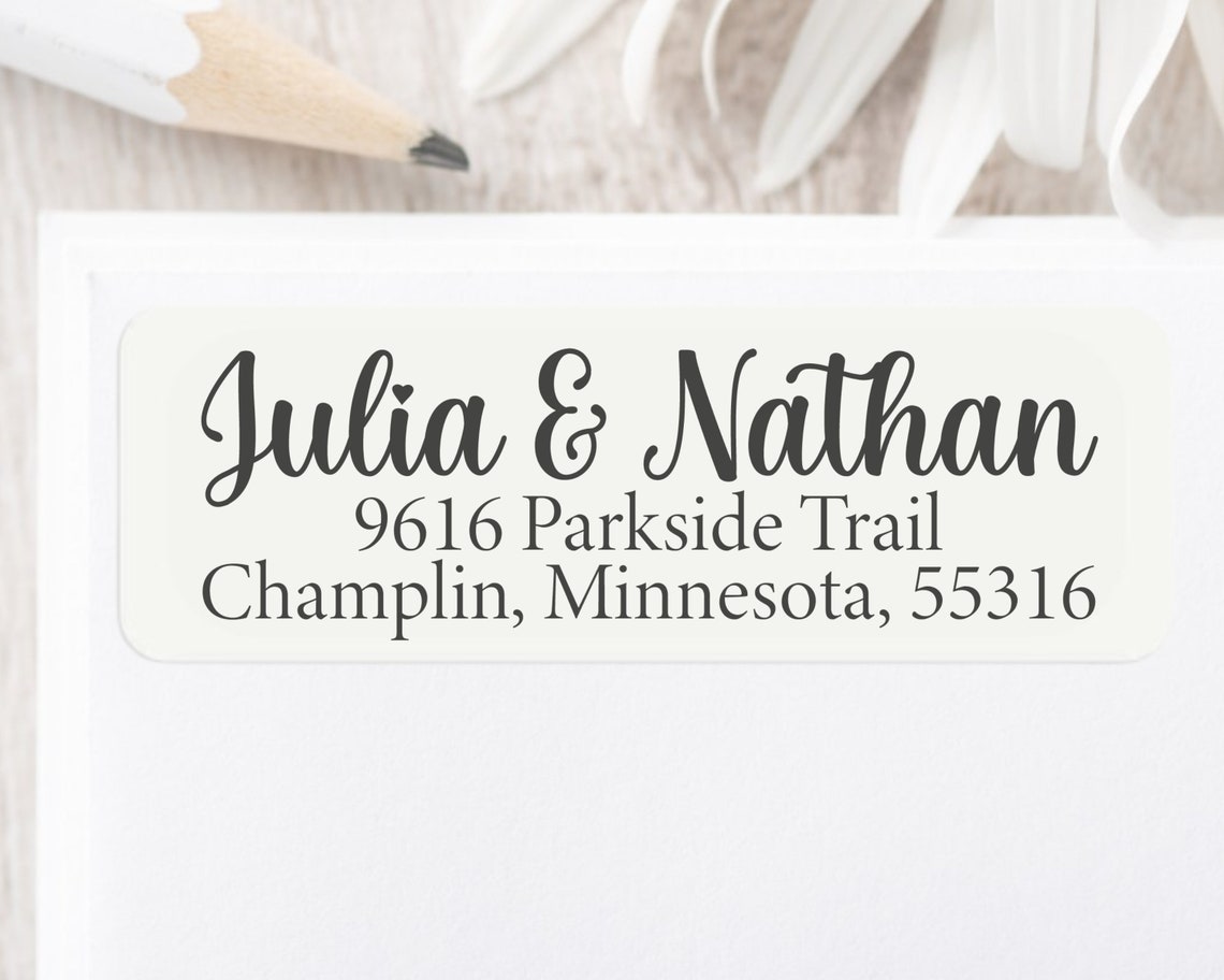 Return Address Labels, Custom Address Labels, Clear & White Address ...