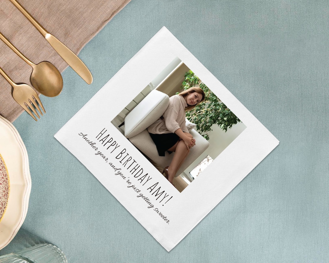 Custom Photo Napkins Personalized Photo Beverage Napkins Custom ...