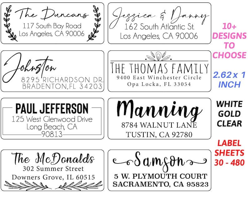 Address Labels Roll Modern Address Labels Address Labels - Etsy