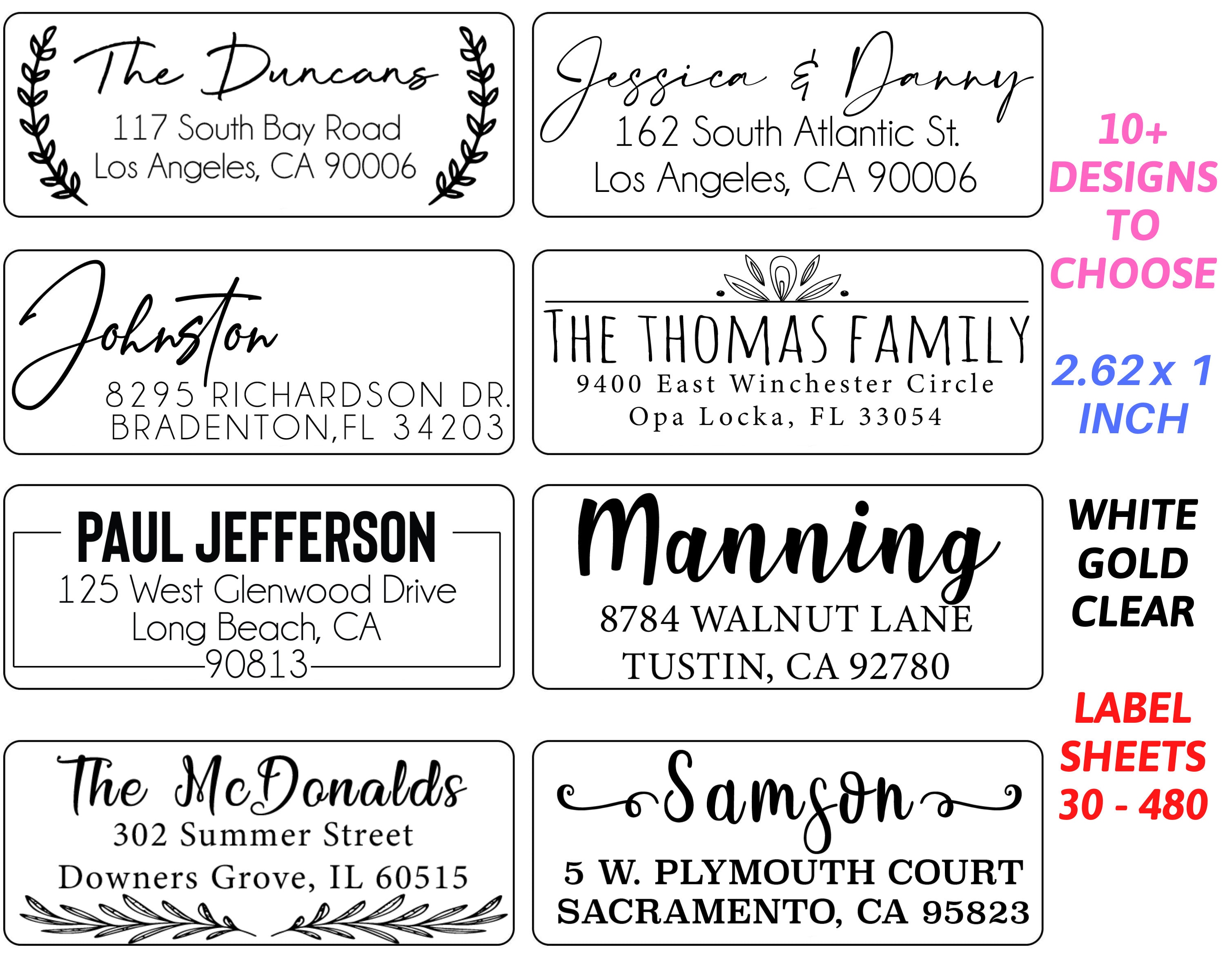 Address Labels Roll Modern Address Labels Address Labels - Etsy
