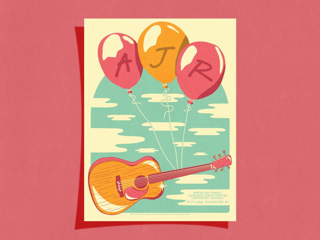 AJR Artist Proof Screenprint- Milwaukee, WI - Etsy