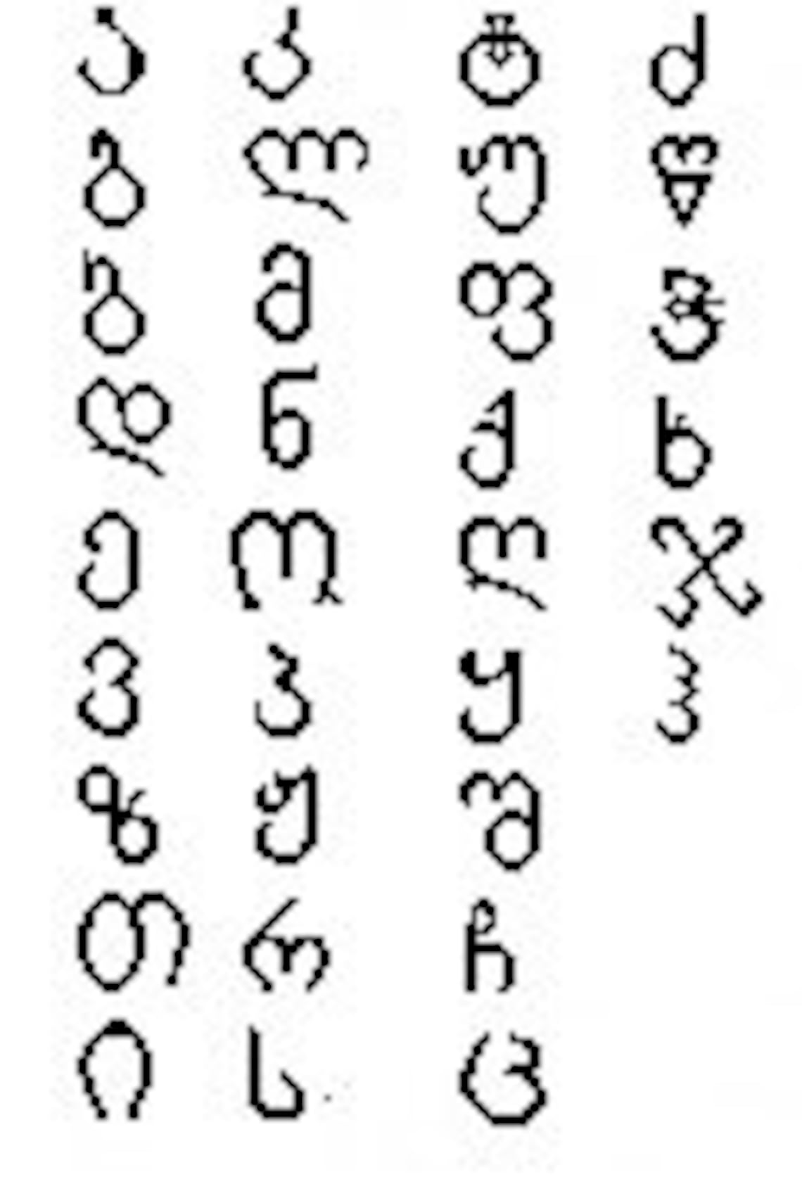 Georgian alphabet print cross stitch PDF Digital pattern - Etsy España