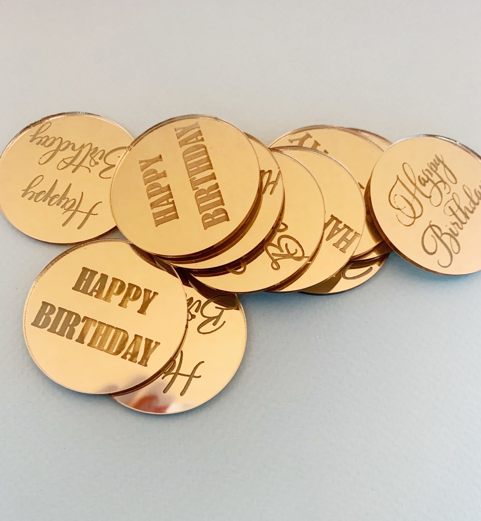 Acrylic Cake Disc, Cake Toppers, Gift Tags, Cupcake Discs/happy ...