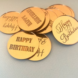 Acrylic Cake Disc, Cake Toppers, Gift Tags, Cupcake Discs/happy ...